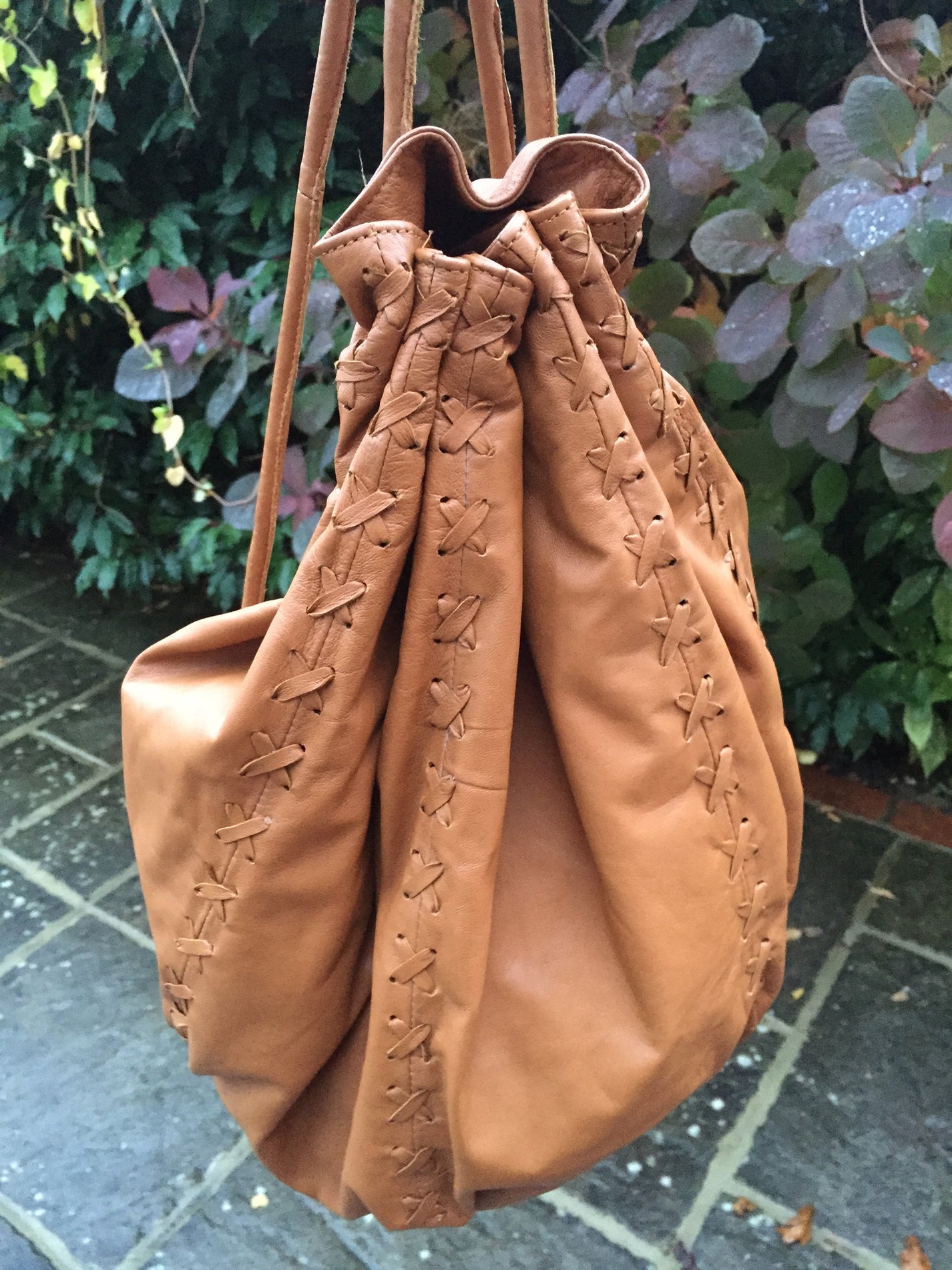 Leather bag - Leather string hand bag and rucksack | Gipsy Dharma