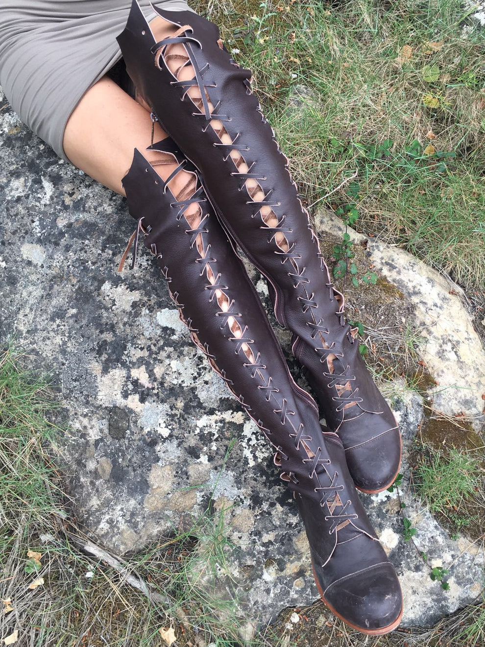 Leather Boots – Clockwork Fairy Knee High Leather Boots For Women ...